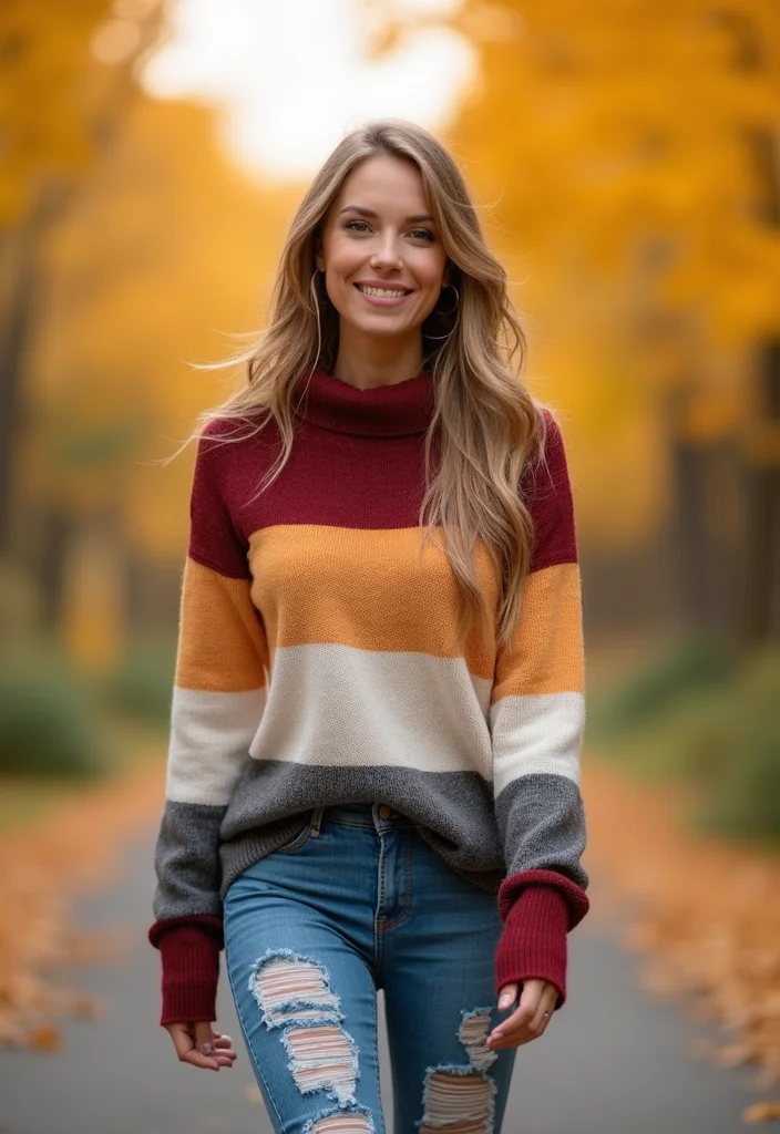 35-Fall-Winter-Outfit-Ideas-That-Will-Turn-Heads-You-Wont-Believe-10-16.-Color-Block-Sweater-and ...